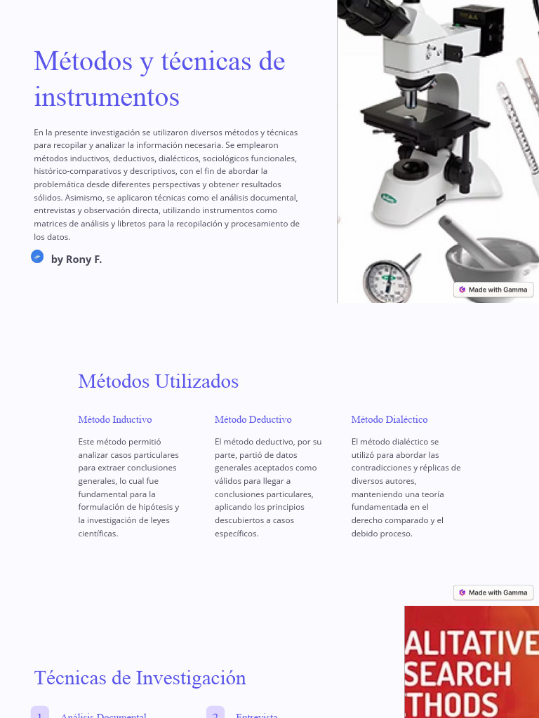 Metodos y Tecnicas de Instrumentos | PDF | Método científico | Observación