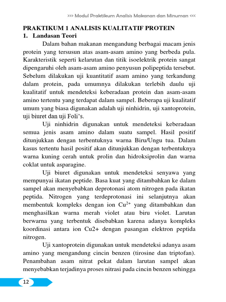 Uji Kualitatif Protein | PDF | Kesehatan Holistik
