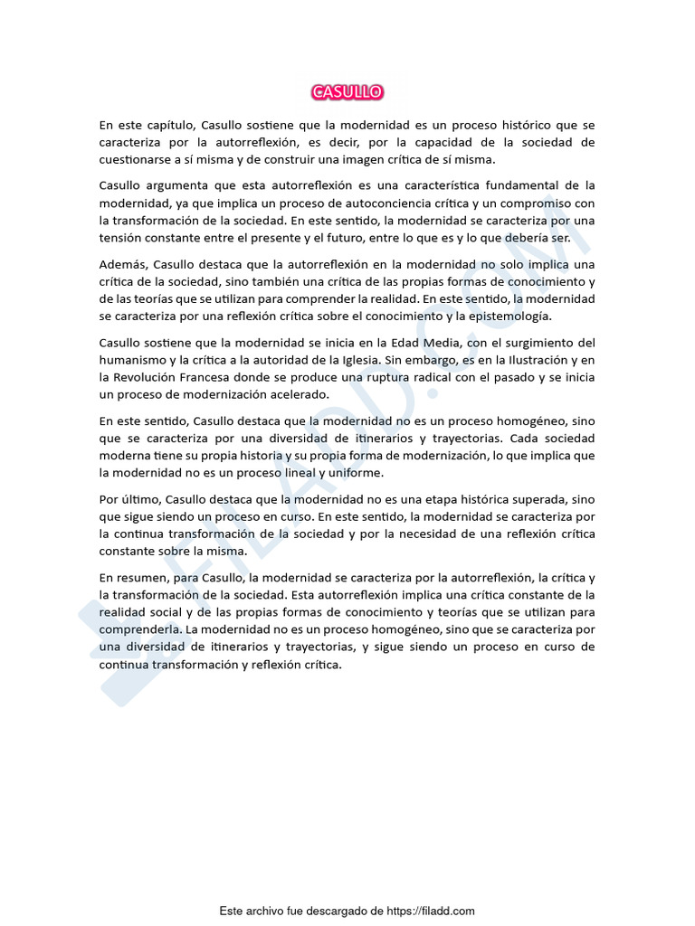 Casullo Texto | PDF | Modernidad | Teoría de la modernización