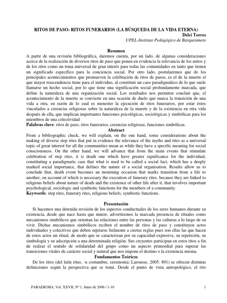 Ritos de Paso y su Significado Social | PDF | Rituales | Sociedad