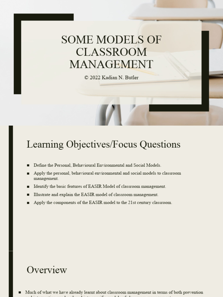 Classroom Management Models Explained | PDF | Classroom Management ...