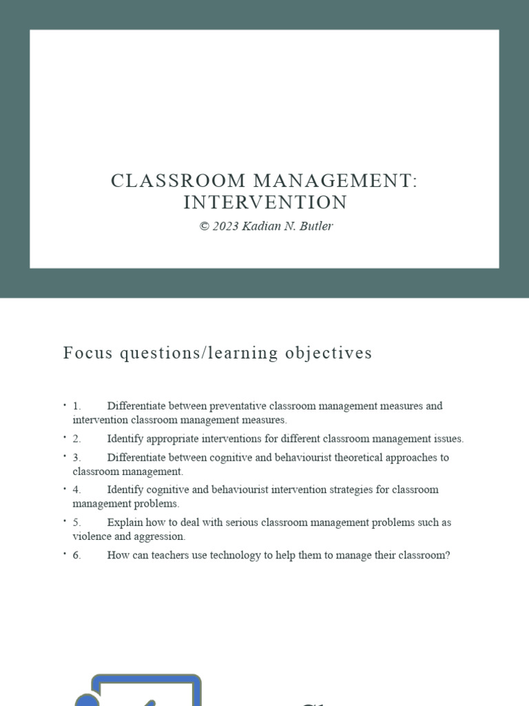 Classroom Management Intervention | PDF | Classroom Management | Teachers
