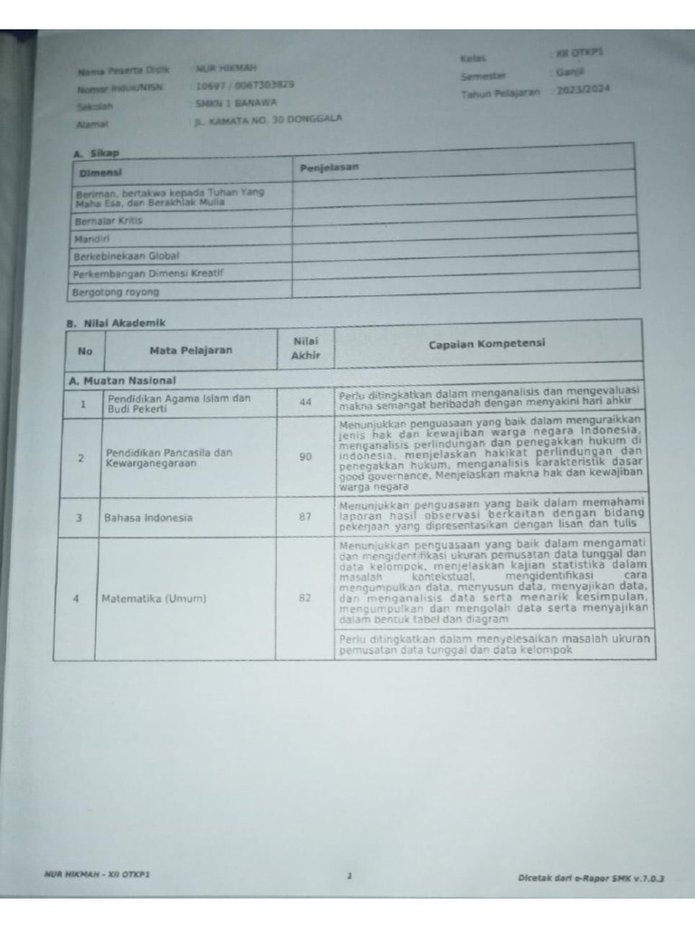 12 Semester 1 Dan 11 Semester 2 | PDF