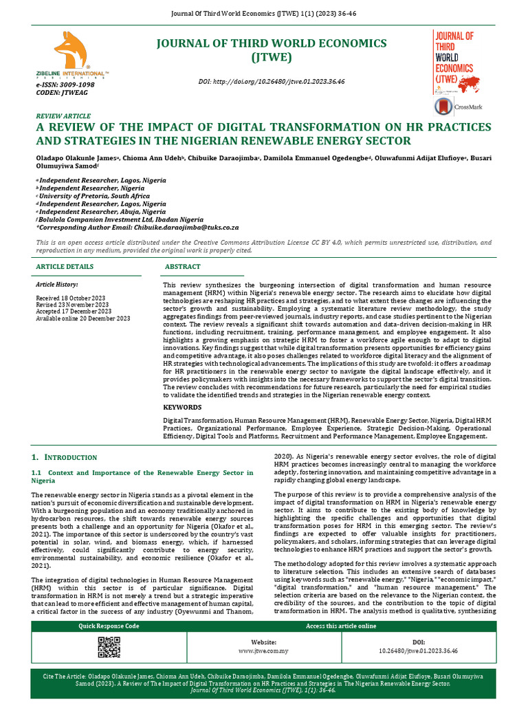 REVUE DE L’IMPACT DE LA TRANSFORMATION DIGITALE SUR LES PRATIQUES RH | PDF | Human Resource ...