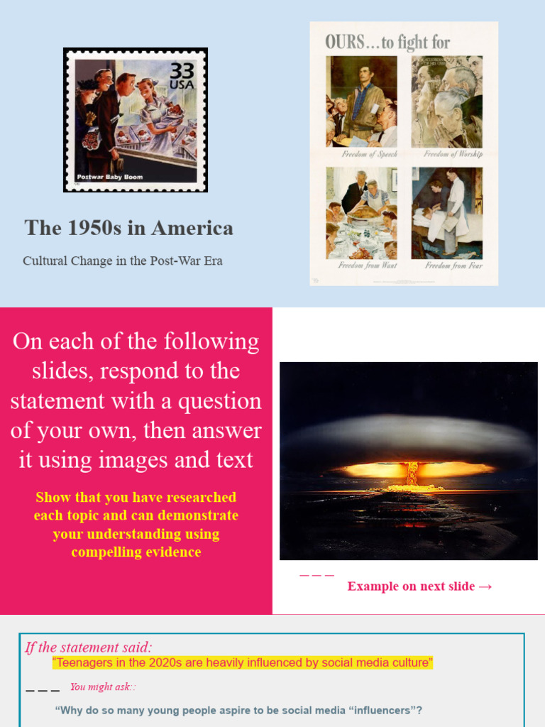 1950s America: Cultural Shifts & Impact | PDF | Nuclear Weapons ...