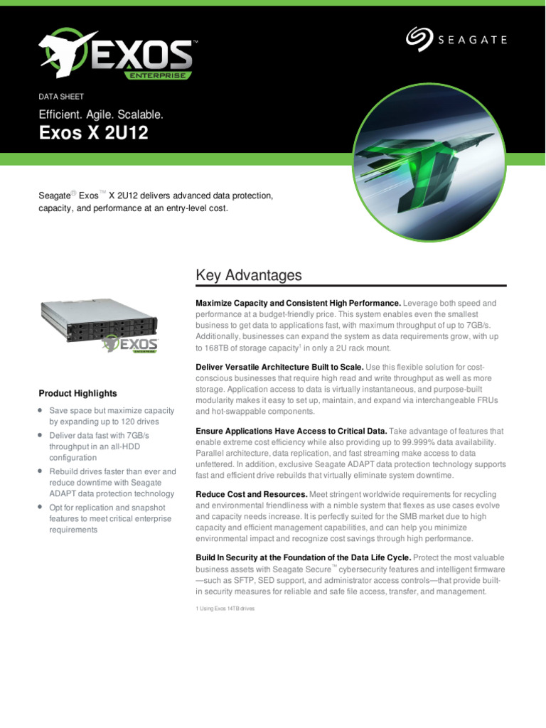 Exos X 2u12 DS1994 5 2009US en - US | PDF | Hard Disk Drive | Computer ...