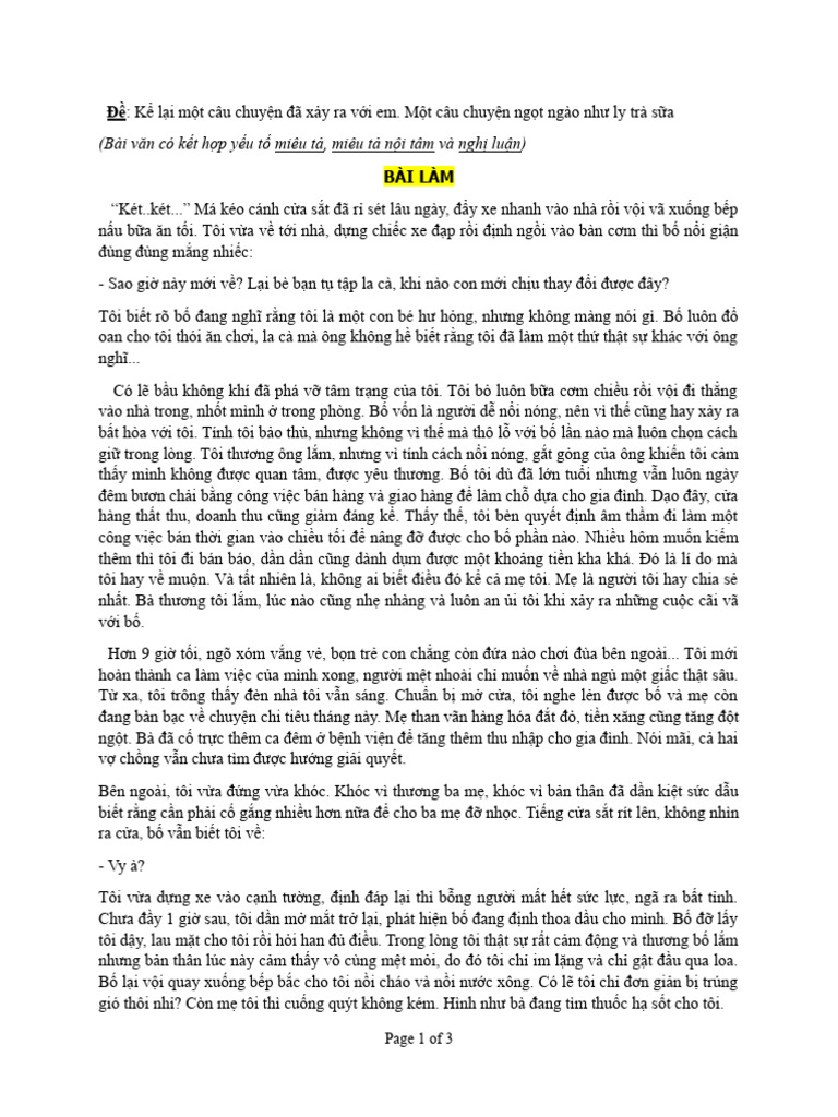 Ngot Ngao Nhu Ly Tra Sua TLV | PDF