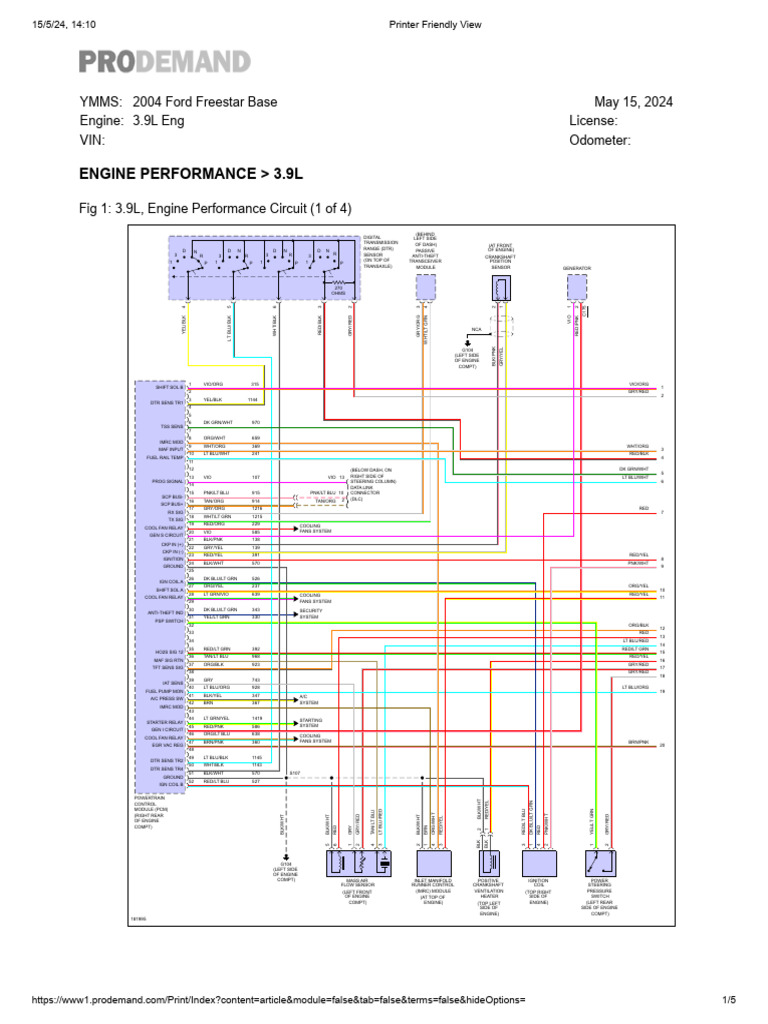 2004-2006 Ford Freestar Engine Diagram | PDF | Engine Technology | Engines
