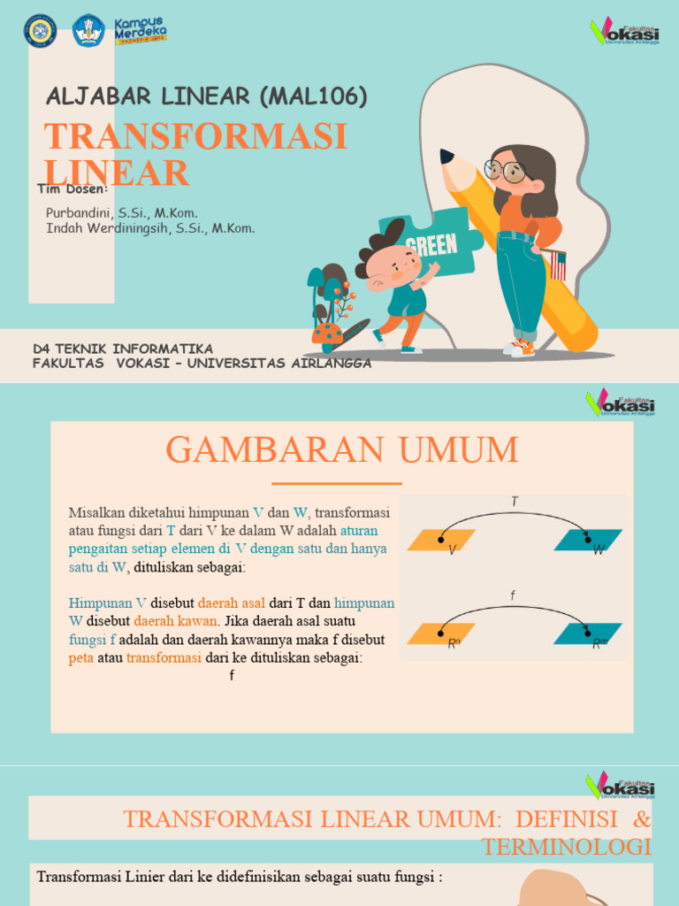 TM12 Transformasi Linear | PDF | Metode & Bahan Ajar | Sains & Matematika