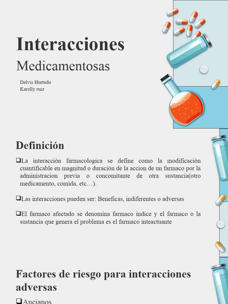 Interacciones Medicamentosas | PDF | Medicamentos con receta | Droga anti-inflamatoria libre de ...