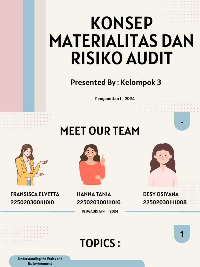Kelompok 3 - Konsep Materialitas Dan Risiko Audit - 20240306 - 065103 - 0000 | PDF