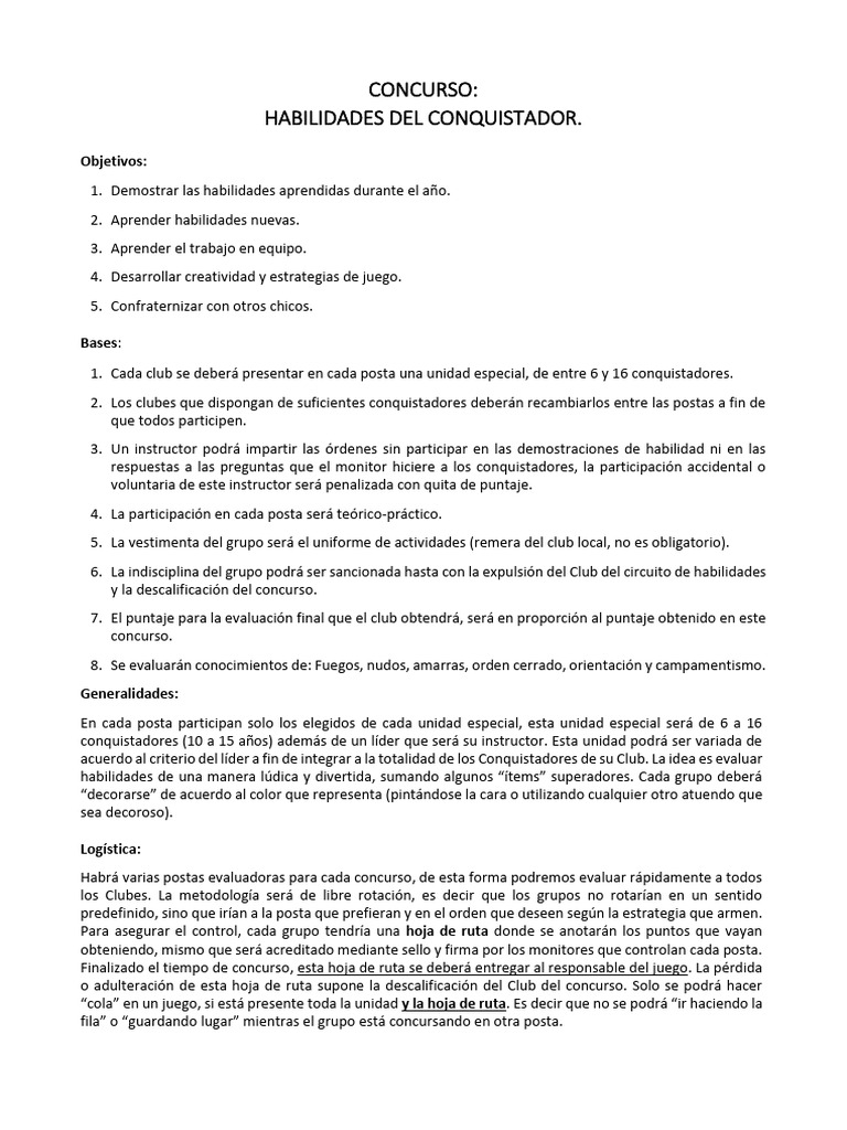 Habilidades Del Conquistador | PDF | Brújula | Agua Habilidades Del Conquistador | PDF | Brújula | Agua