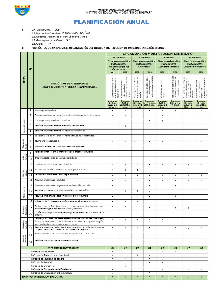 Planificacion - Anual - 202 Yeni Lopez | PDF