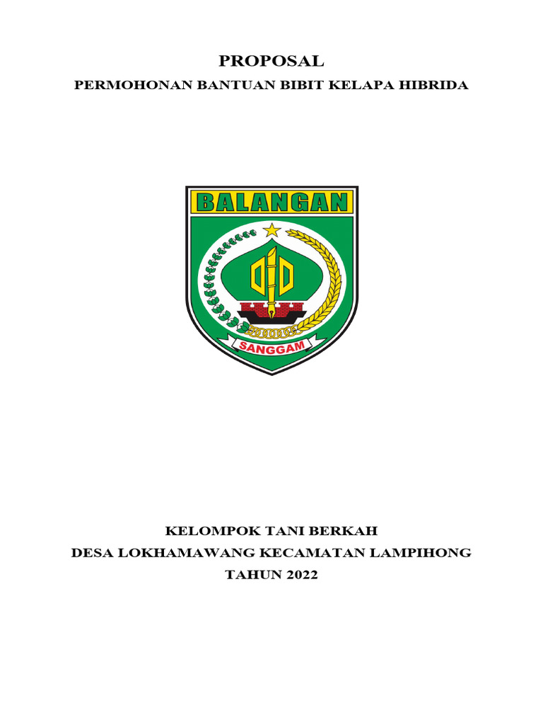 Proposal Kelapa Hibrida | PDF