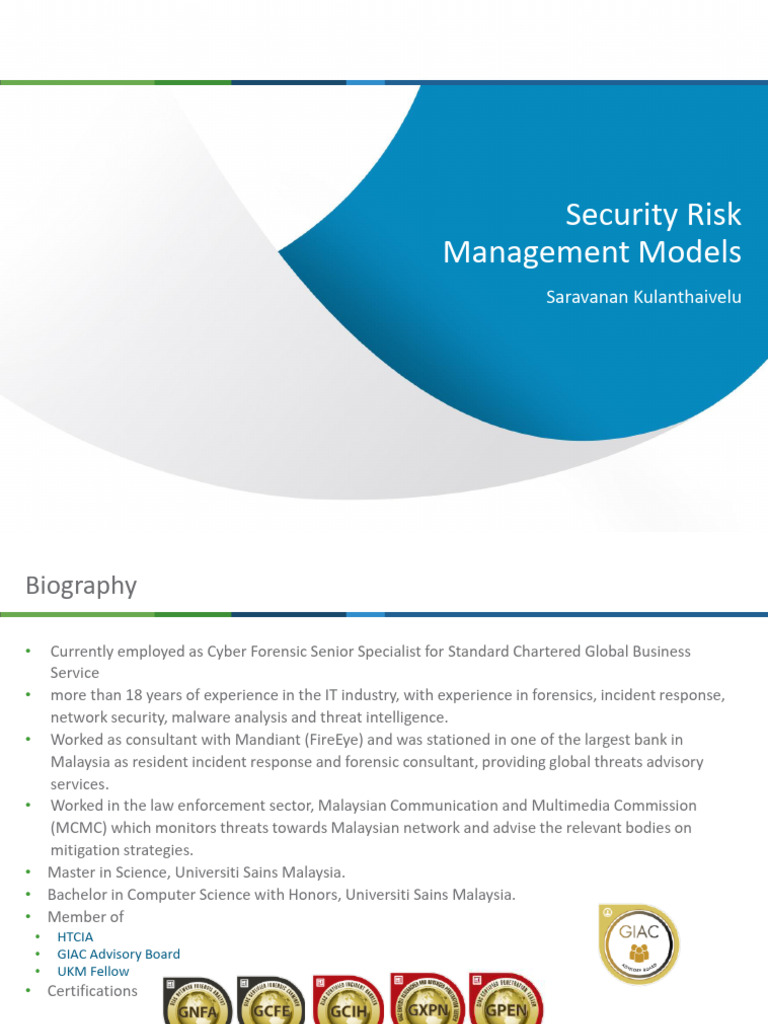 Security Risk Management Modelv1 | PDF | Security | Computer Security