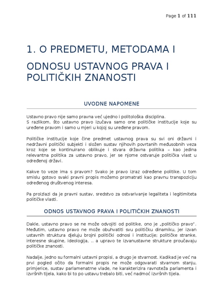 Ustavno Pravo Skripta Pdf