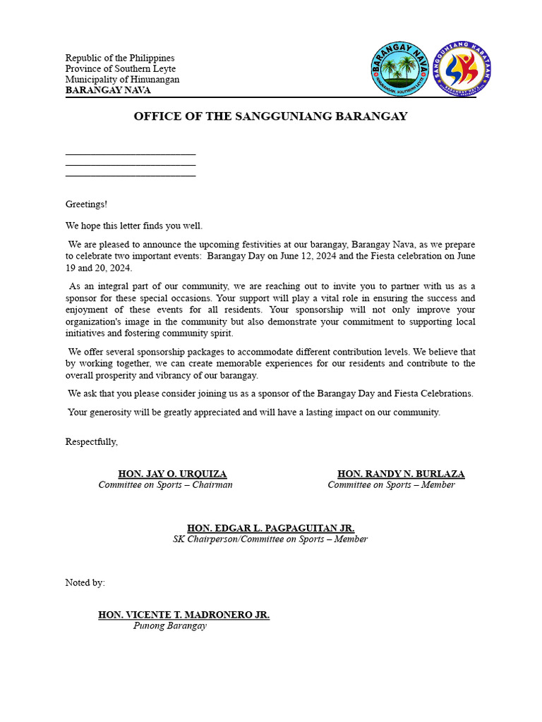Solicitation Letter | PDF