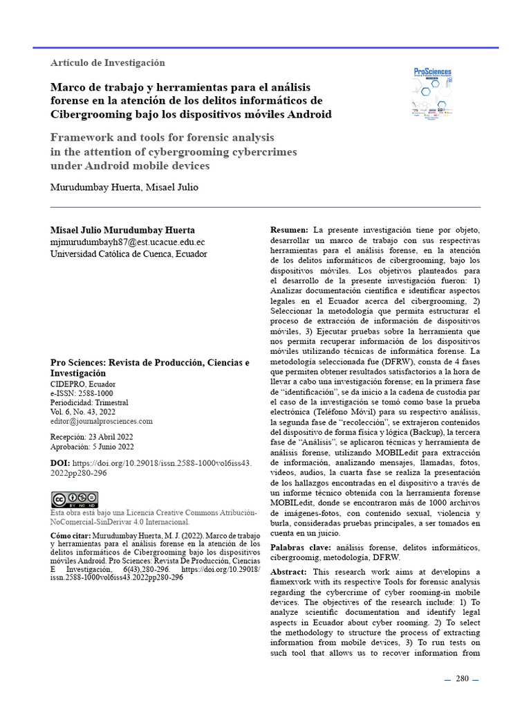 Marco de Trabajo y Herramientas para El Análisis Forense en La Atención ...