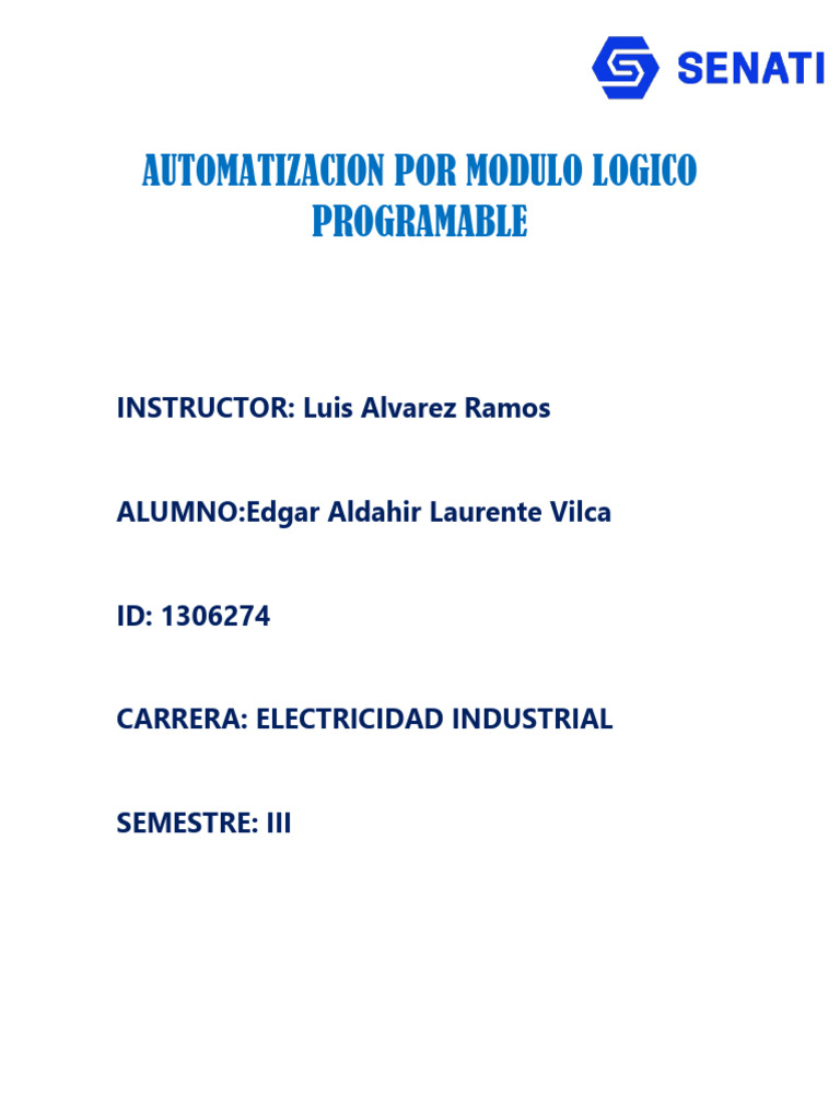 Automatizacion Por Modulo Logico Programable | PDF | Ciencia y ...
