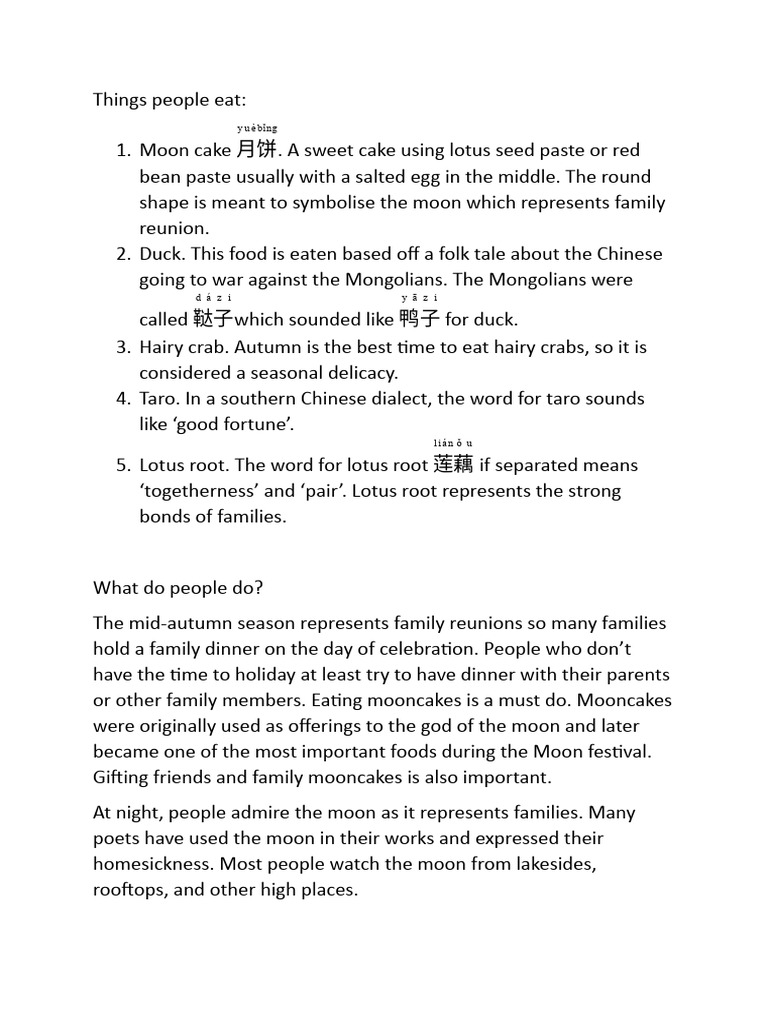 Chinese Moon Festival | PDF | Religion & Spirituality