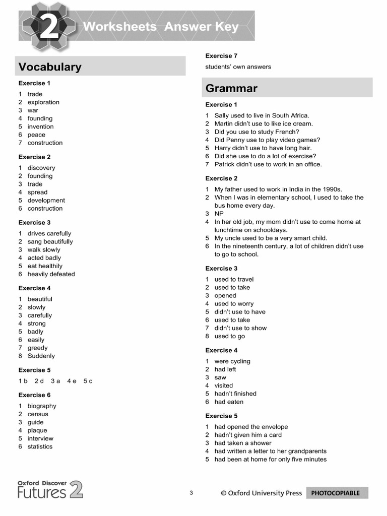 Unit 2 - Worksheet Answer Key | PDF