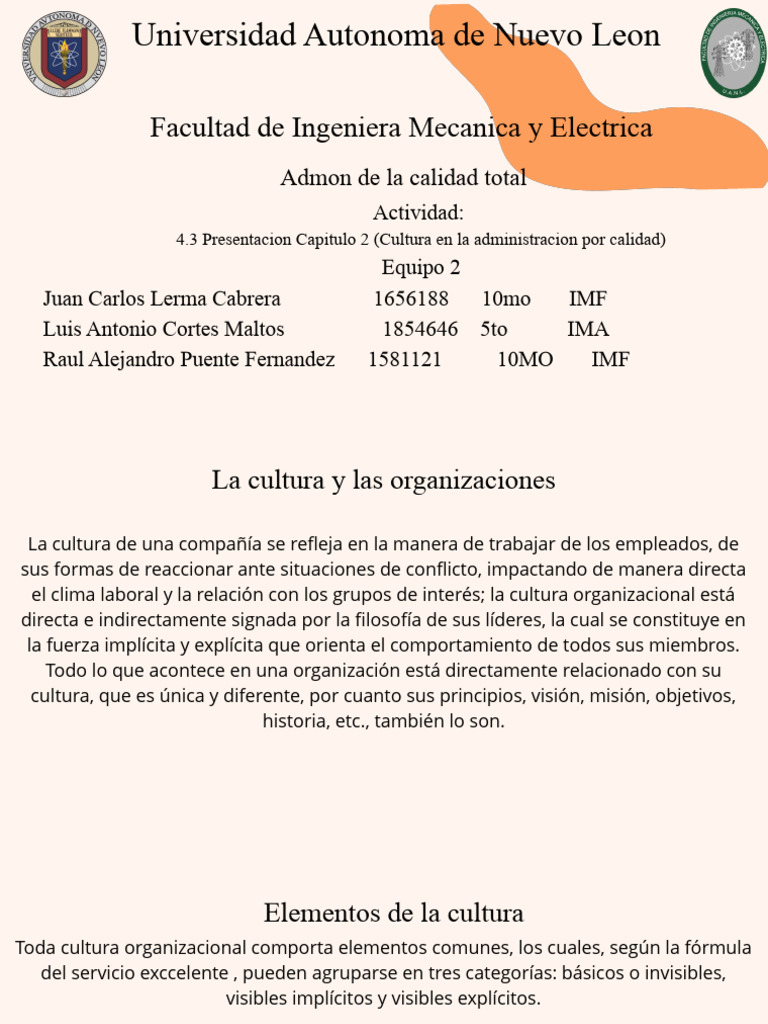 4.3-Presentacion Capitulo 2 | PDF | Calidad (comercial) | Business