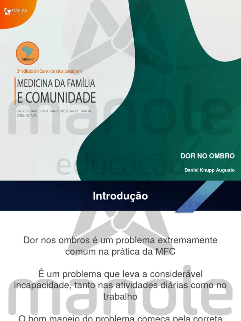 Dor No Ombro - Dr. Daniel Knupp - Apresentacao | PDF | Sistema ...