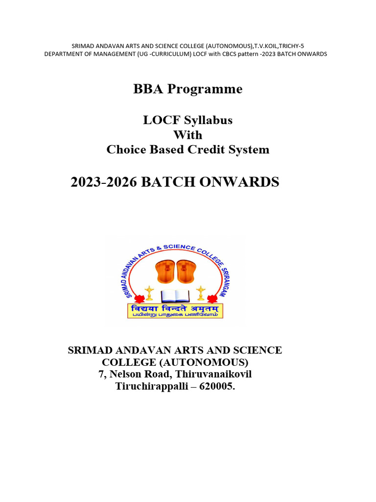 BBA Syllabus | PDF | Science | Information
