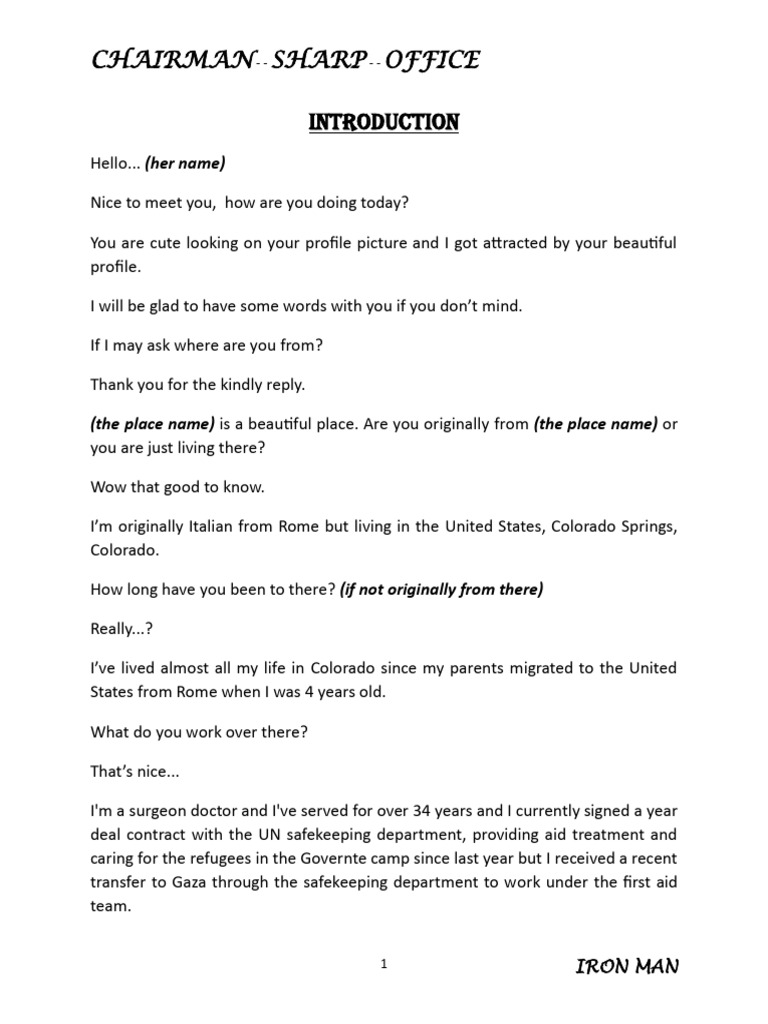 Iron Man Format | PDF | Love | Humour