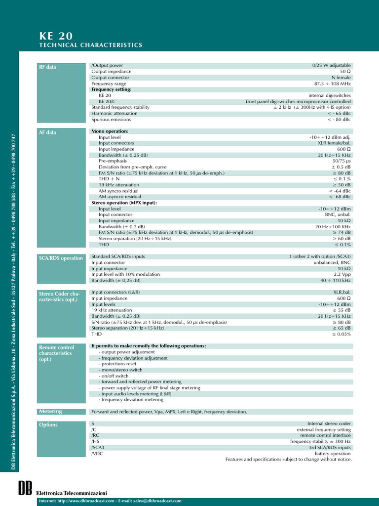 KE20 | PDF | Electrical Engineering | Radio