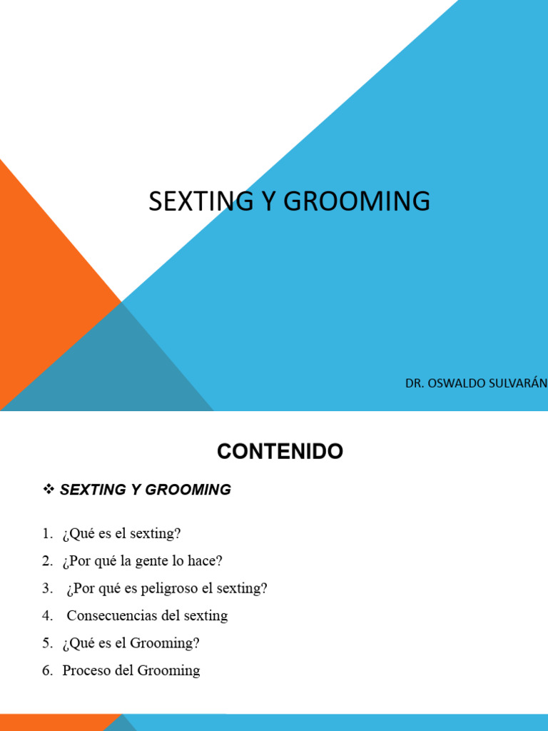 Sexting y Grooming | PDF | La sexualidad humana