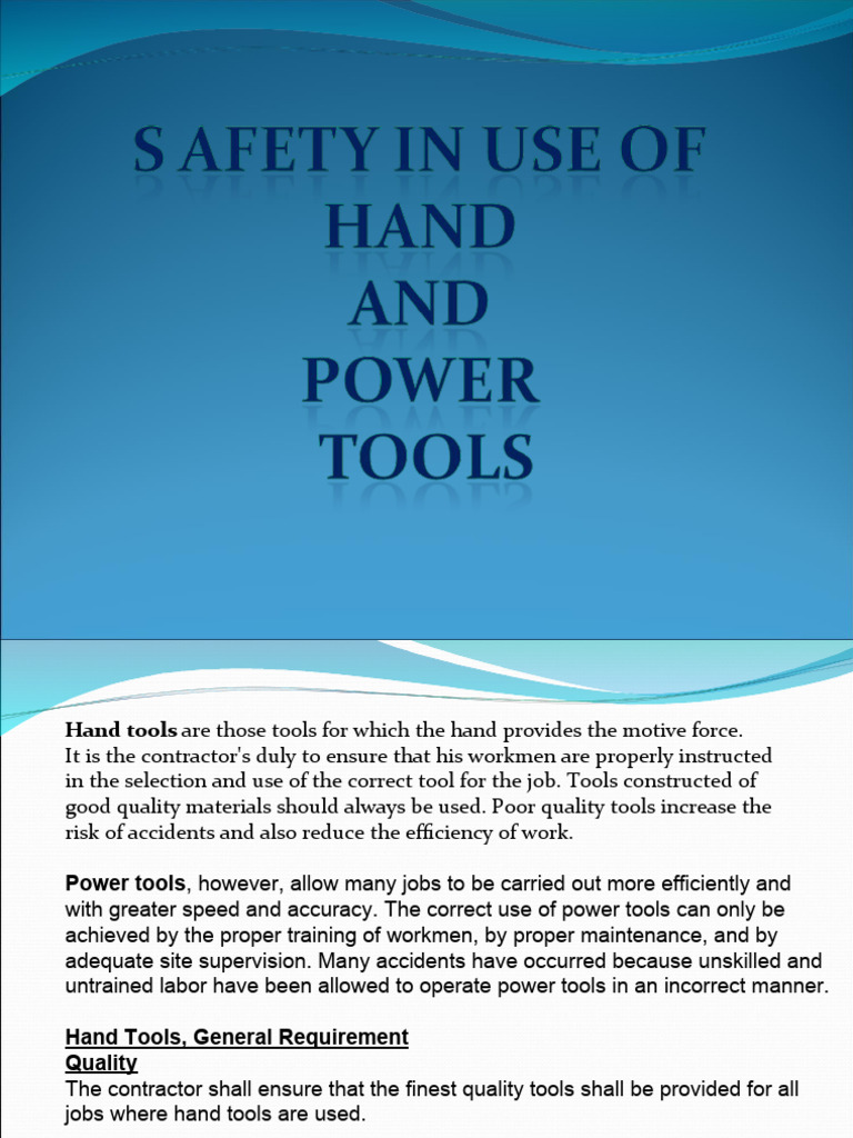 Chapter 10 Hand and Power Tools | PDF | Electrical Connector | Grinding (Abrasive Cutting)