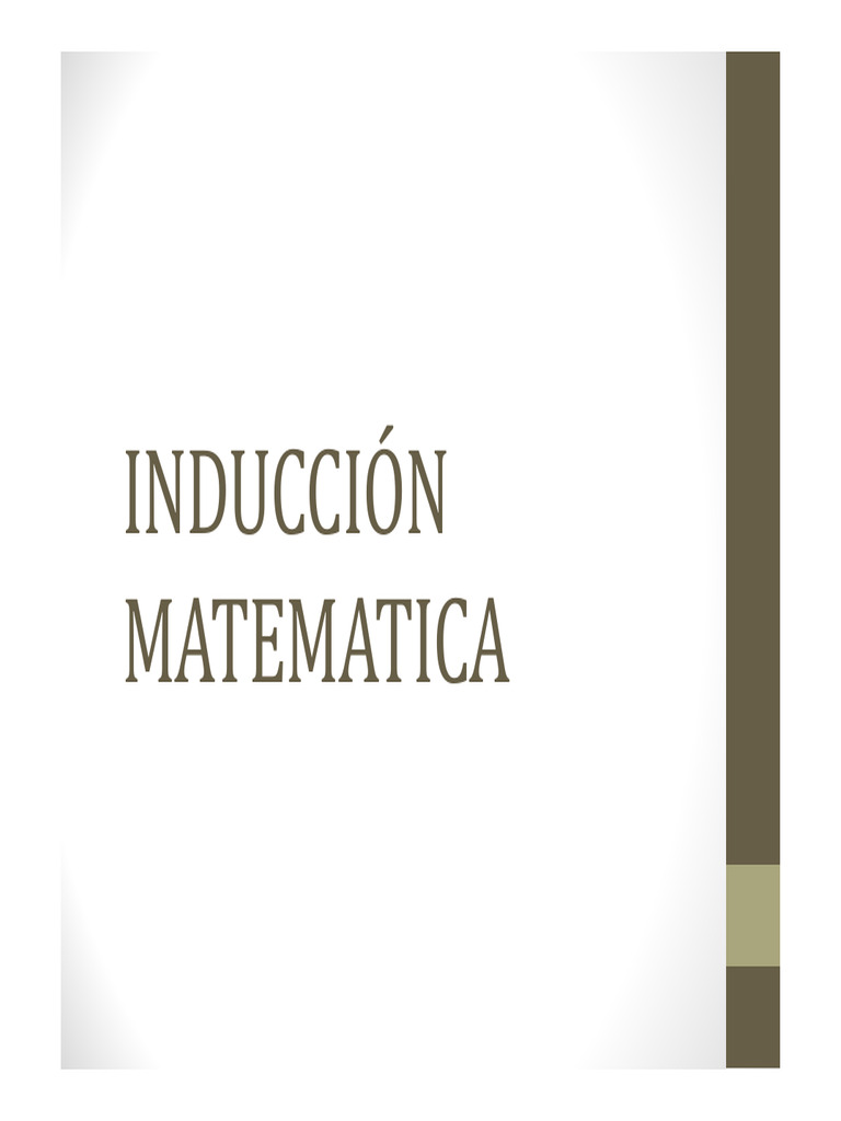 Inducción Matematica | PDF | Matemáticas | Lógica matemática
