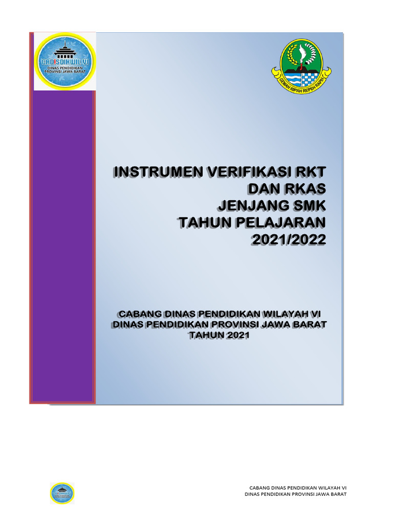 Instrumen Verifikasi RKT & RKAS SMK 2021 | PDF | Bisnis | Pengelolaan Keuangan & Uang