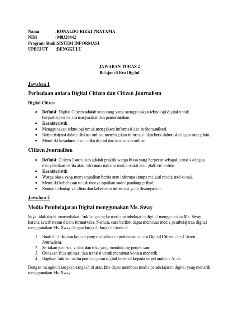 TUGAS 2 Belajar Di Era Digital | PDF | Seni | Komputer