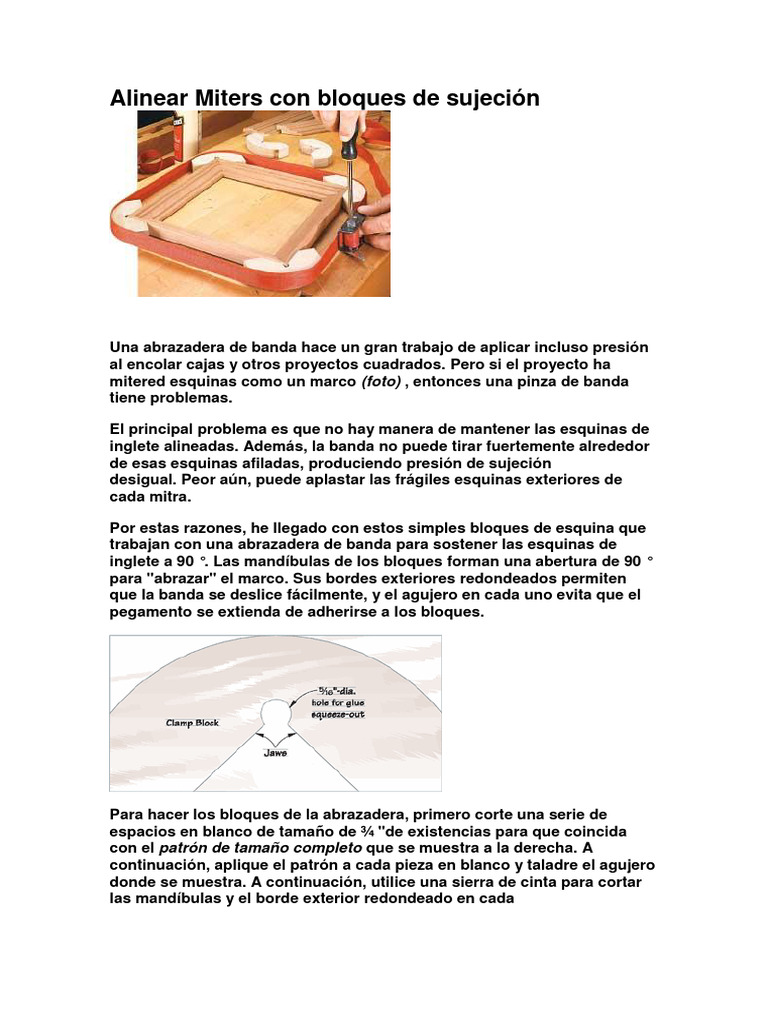 Alinear Miters Con Bloques de Sujeción | PDF