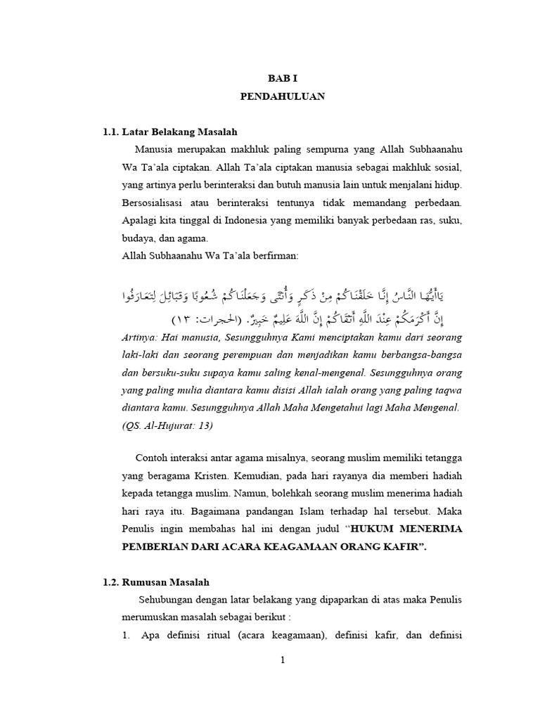 HJ Qonita-Hukum Menerima Pemberian Dari Acara Keagamaan Orang Kafir | PDF