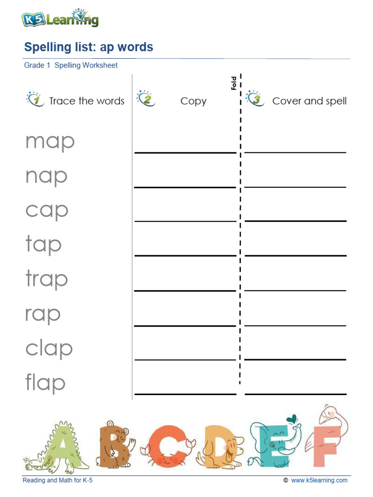 Grade 1 Spelling List Ap Words | PDF | Language Arts & Discipline | Poetry
