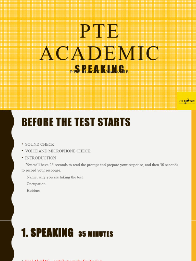 PTE ACADEMIC Speaking | PDF | Human Communication | Cognitive Science