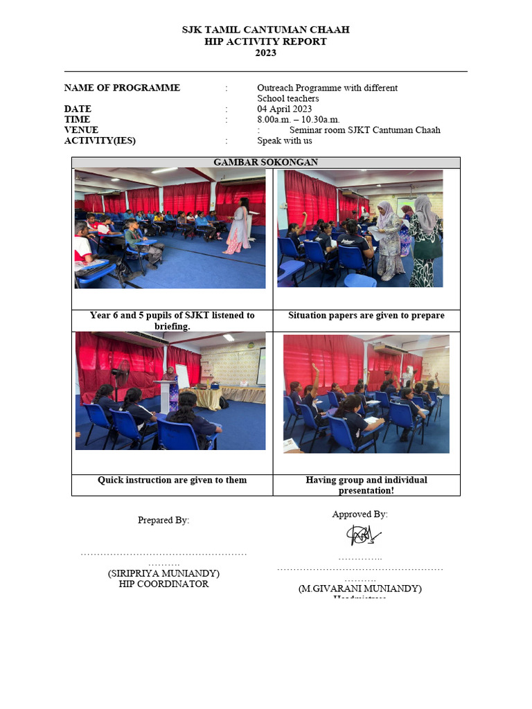 Laporan Hip 2023 | Download Free PDF | Education Theory | Teaching