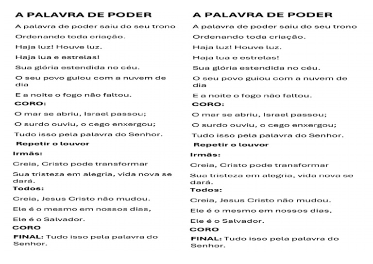 A Palavra de Poder | PDF