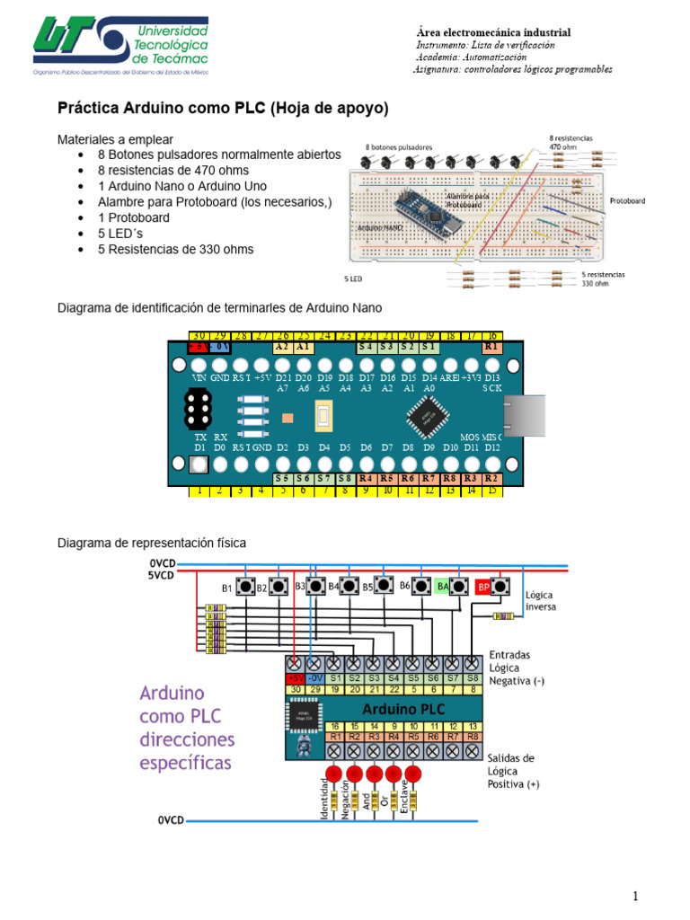2.3 Arduino Práctico Básicas Equipo Presencial | PDF | Controlador lógico programable | Electrónica