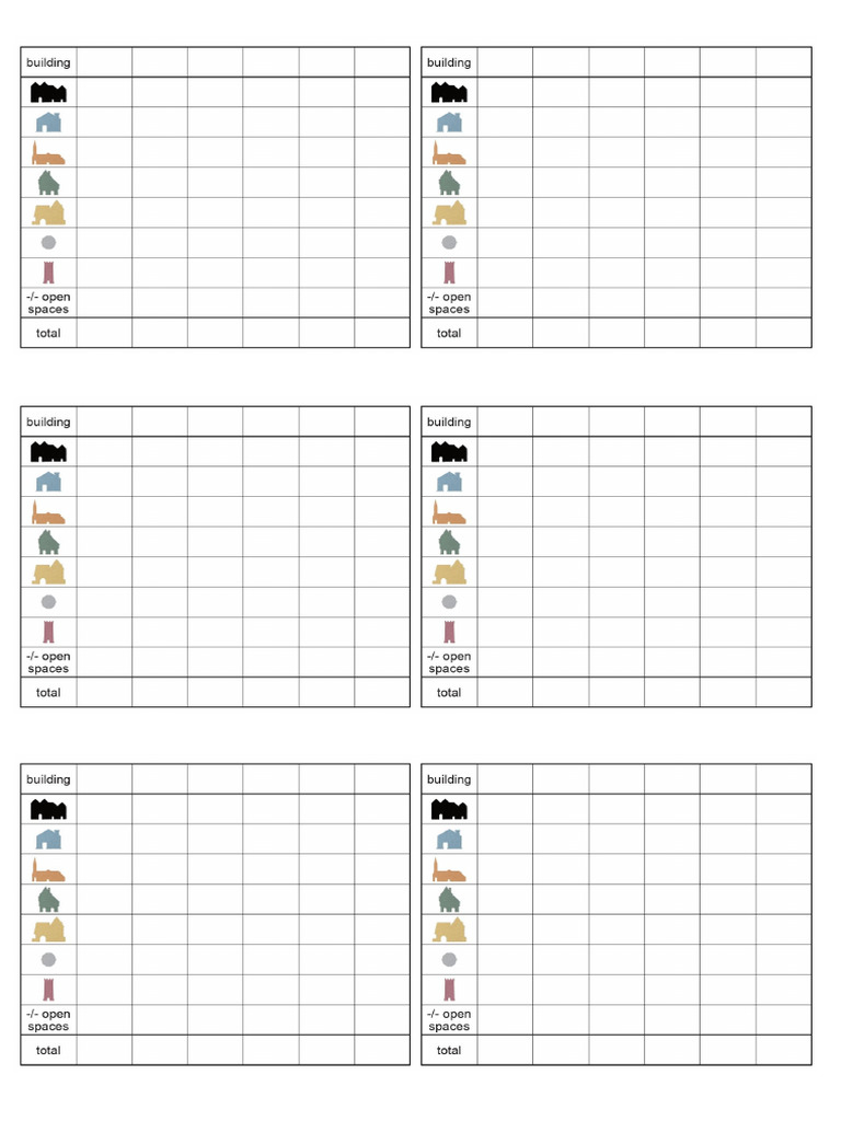 score sheet tiny towns | PDF