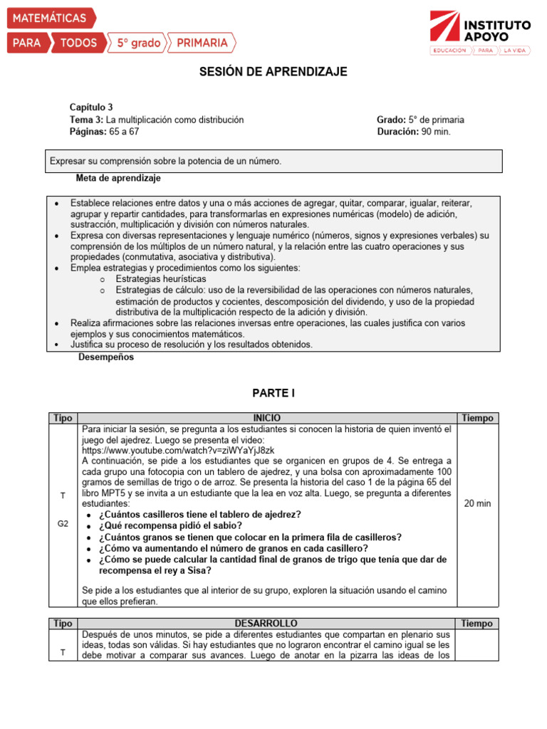 C3 - Tema 3 - 5to de Prim | PDF | División (Matemáticas) | Número natural