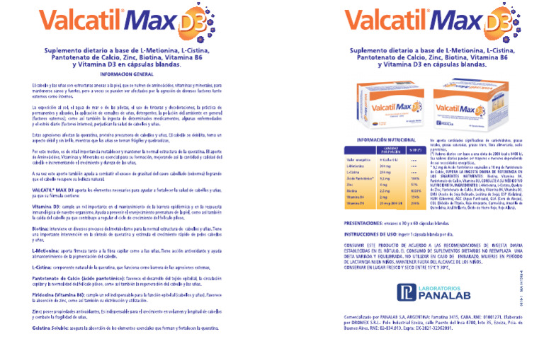 Valcatil Max D3 Prospecto | PDF