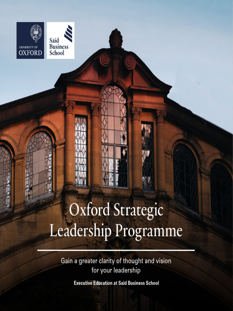 Strategic Leadership Programme Brochure | Download Free PDF ...