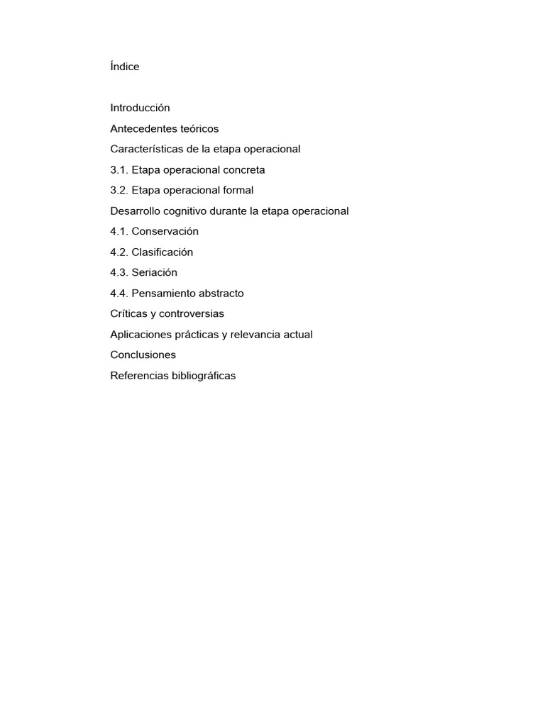 Monografía Etapa Operacional | Descargar gratis PDF | Pensamiento ...