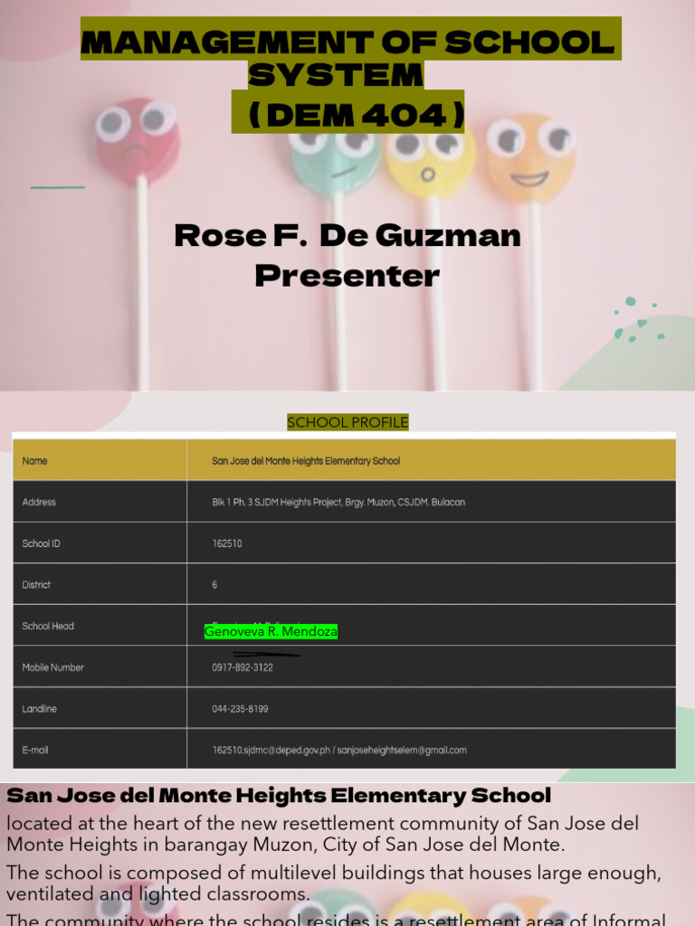 Management of School System-De GUZMAN | PDF | Learning