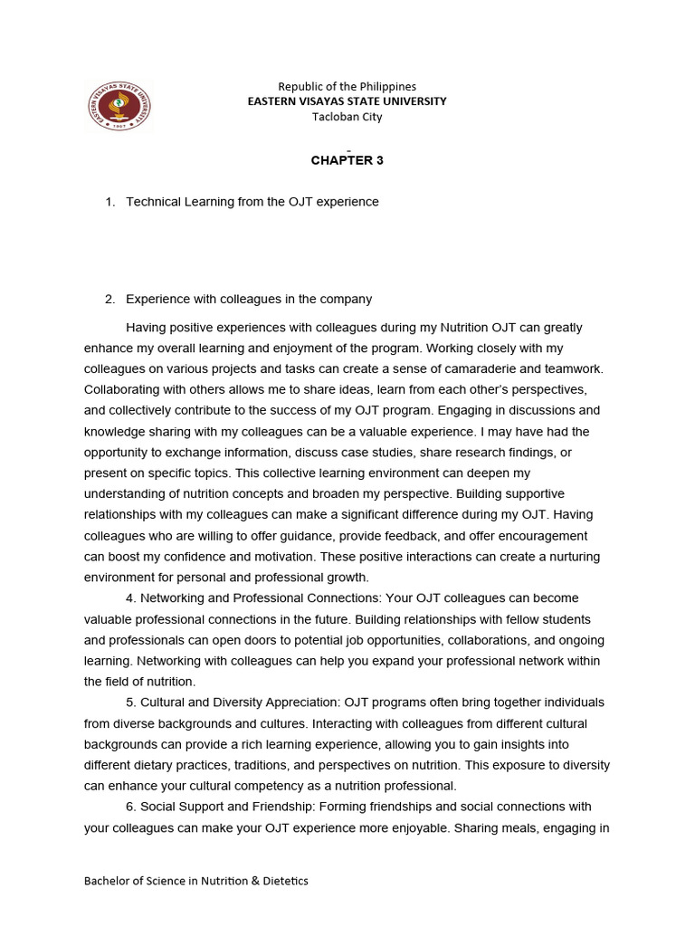 Weekly Learning Journal 1 Clinical MODESTO | PDF | Learning | Experience