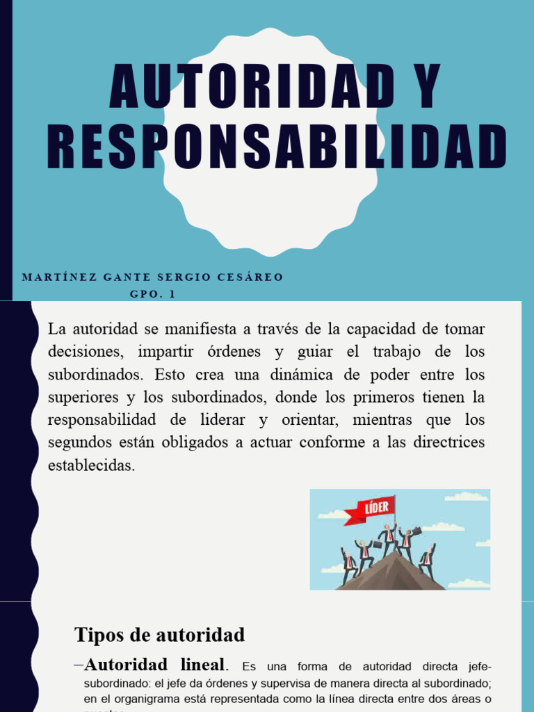 autoridad y responsabilidad | PDF